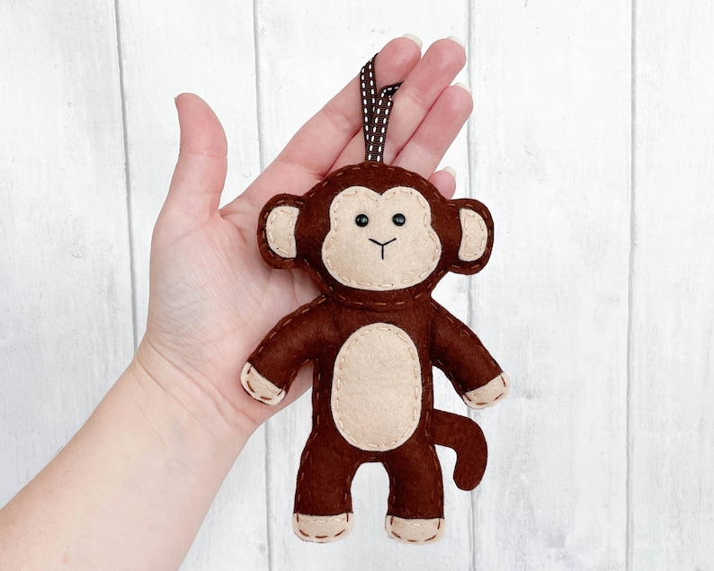 PDF Pattern for Milo Monkey, Felt Sewing Pattern, Full Instructions ...