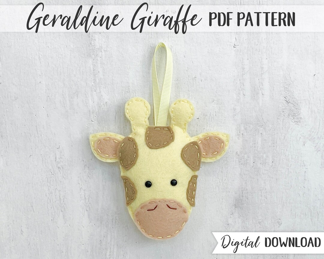 PDF Pattern for Geraldine Giraffe Felt Sewing Pattern Full - Etsy