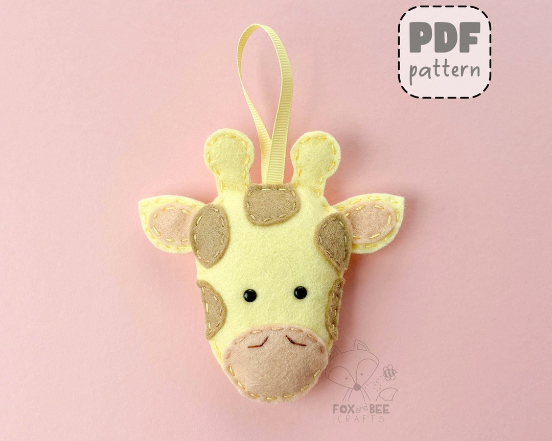 PDF Pattern for Geraldine Giraffe, Felt Sewing Pattern, Full ...