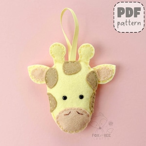 PDF Pattern for Geraldine Giraffe, Felt Sewing Pattern, Full ...