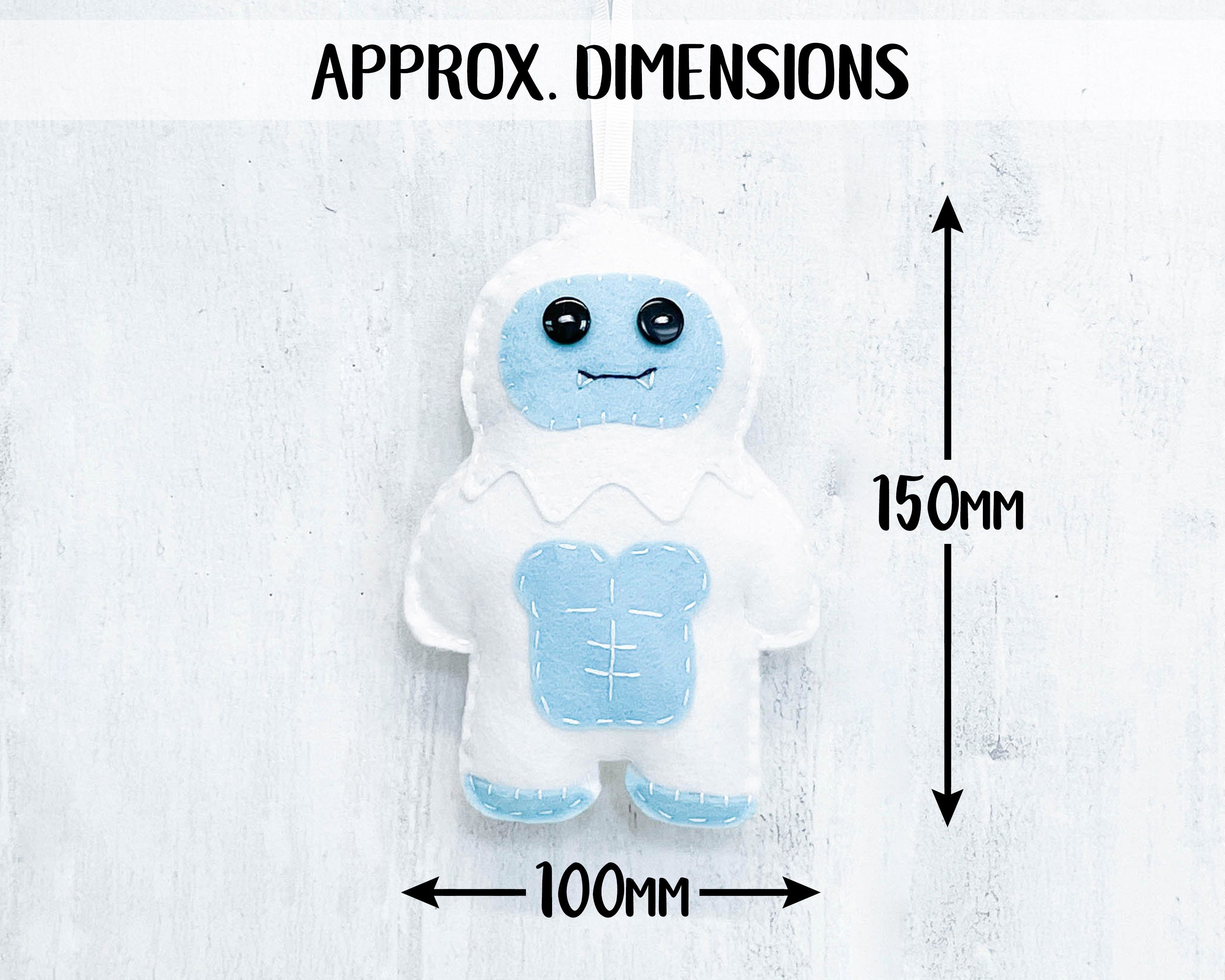 PDF Pattern for Yeti, Felt Sewing Pattern, Full Instructions, Templates ...