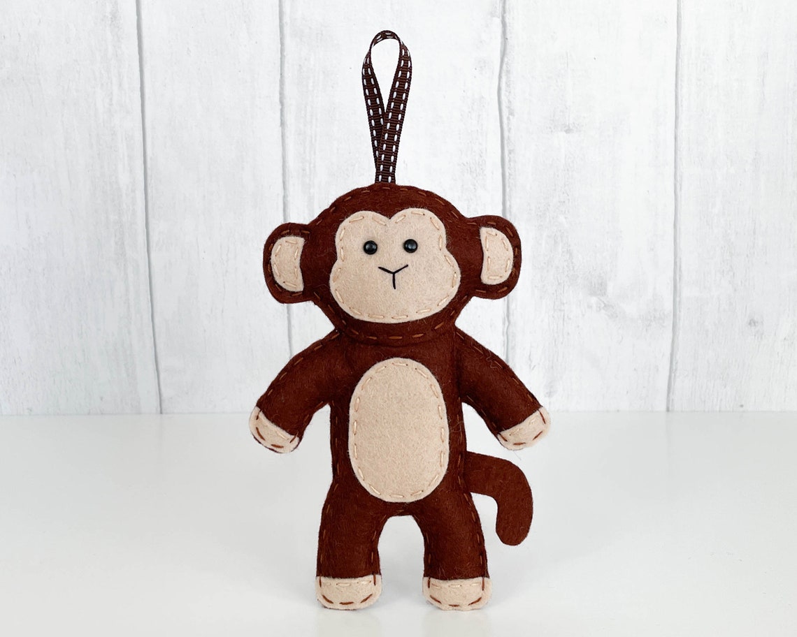 PDF Pattern for Milo Monkey, Felt Sewing Pattern, Full Instructions ...