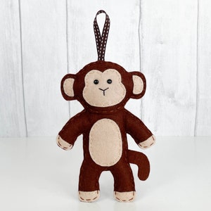 PDF Pattern for Milo Monkey, Felt Sewing Pattern, Full Instructions ...