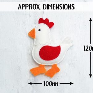 PDF Pattern for Charlie Chicken, Felt Sewing Pattern, Full Instructions ...