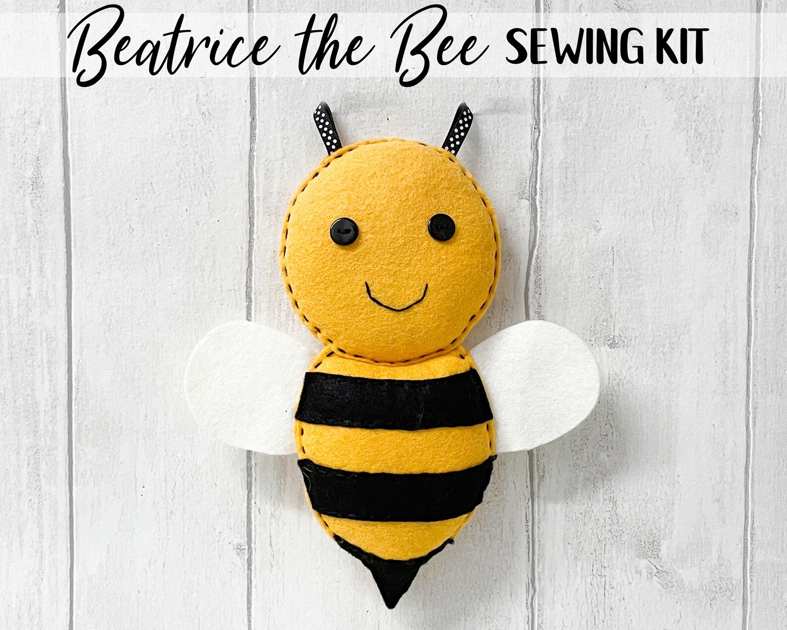 Beatrice the Bee Felt Sewing Kit Perfect Gift for Kids and Adults of ...