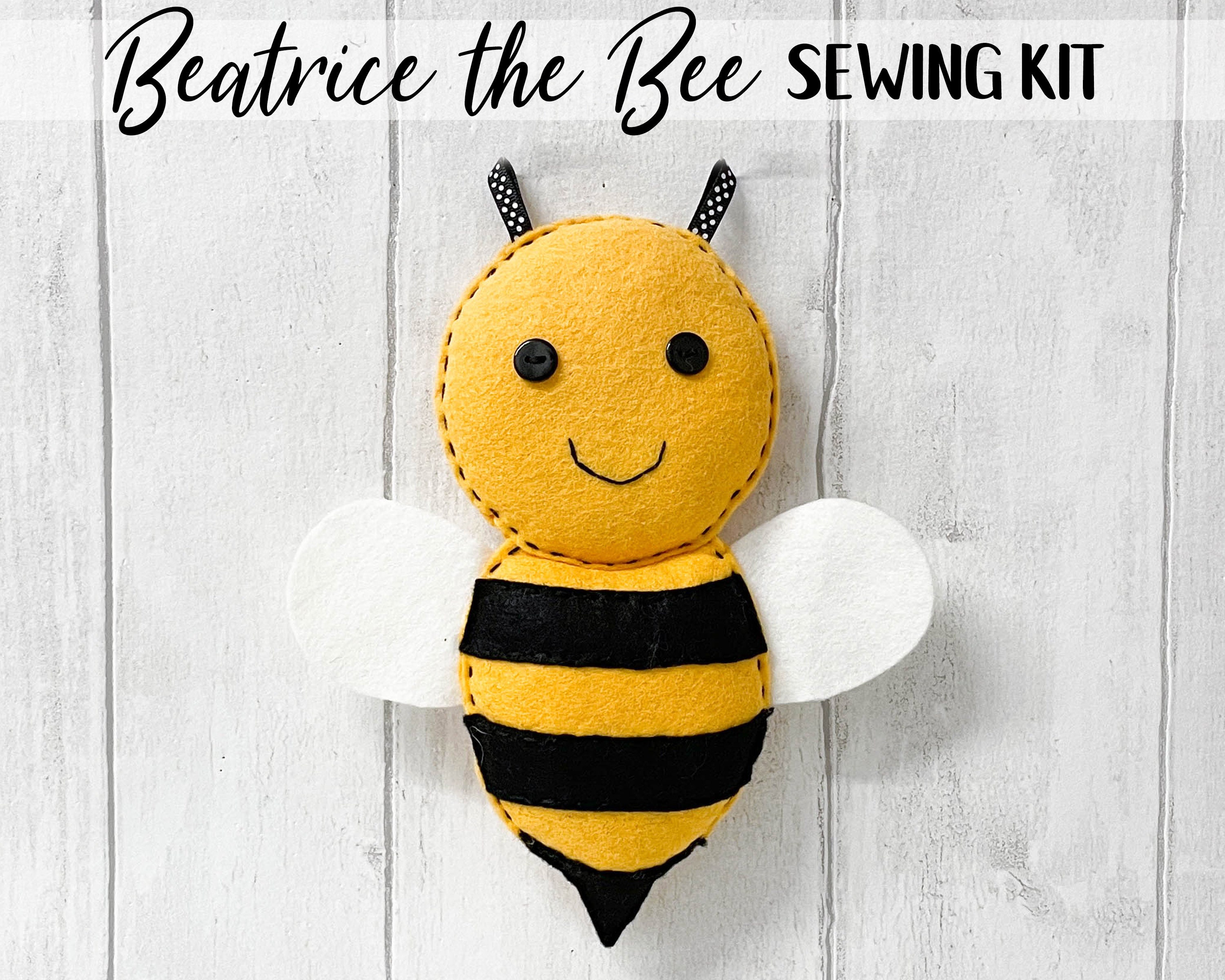 Beatrice the Bee Felt Sewing Kit Perfect Gift for Kids and Adults of ...