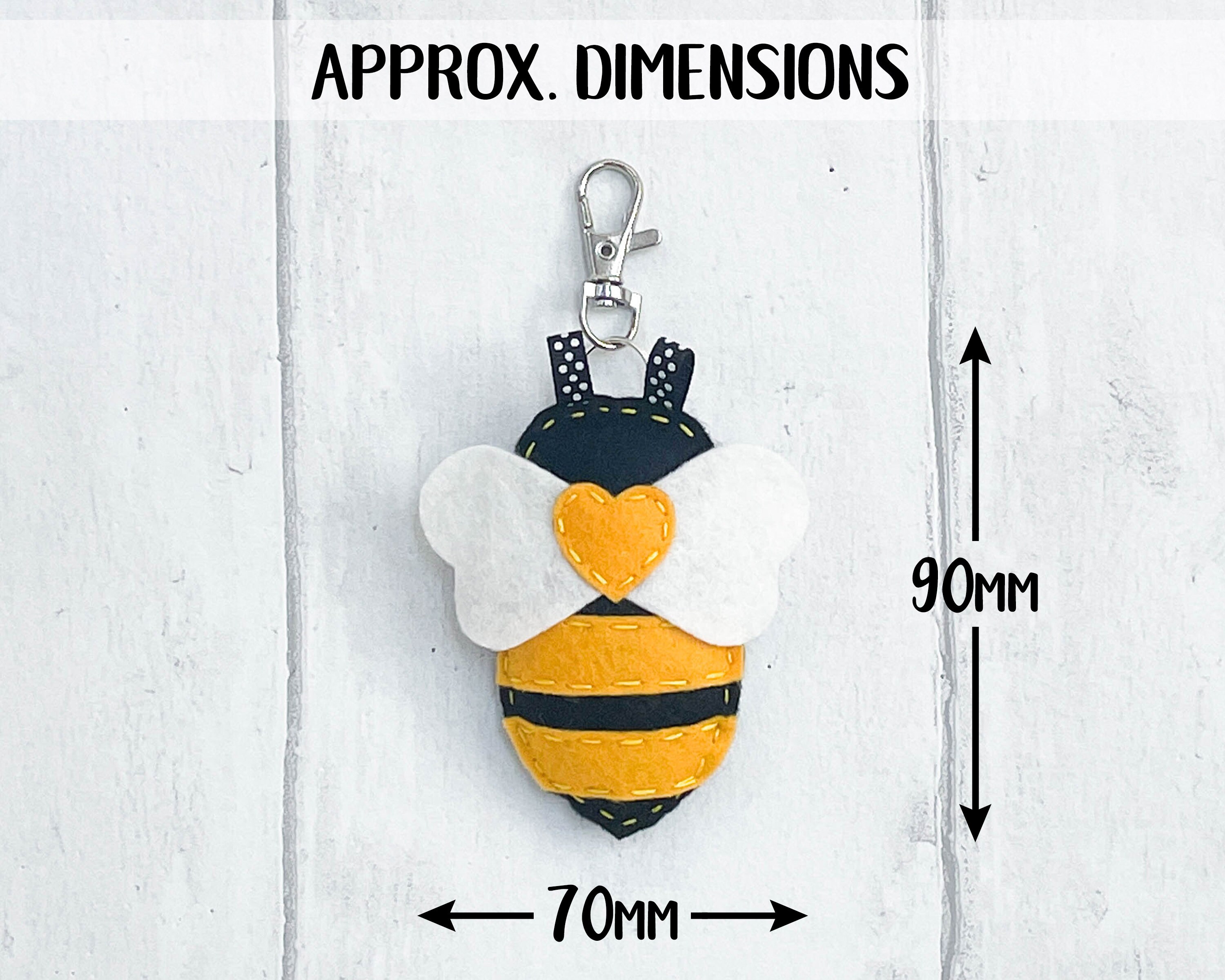 PDF Pattern for Bertie the Bee, Felt Sewing Pattern, Full Instructions ...