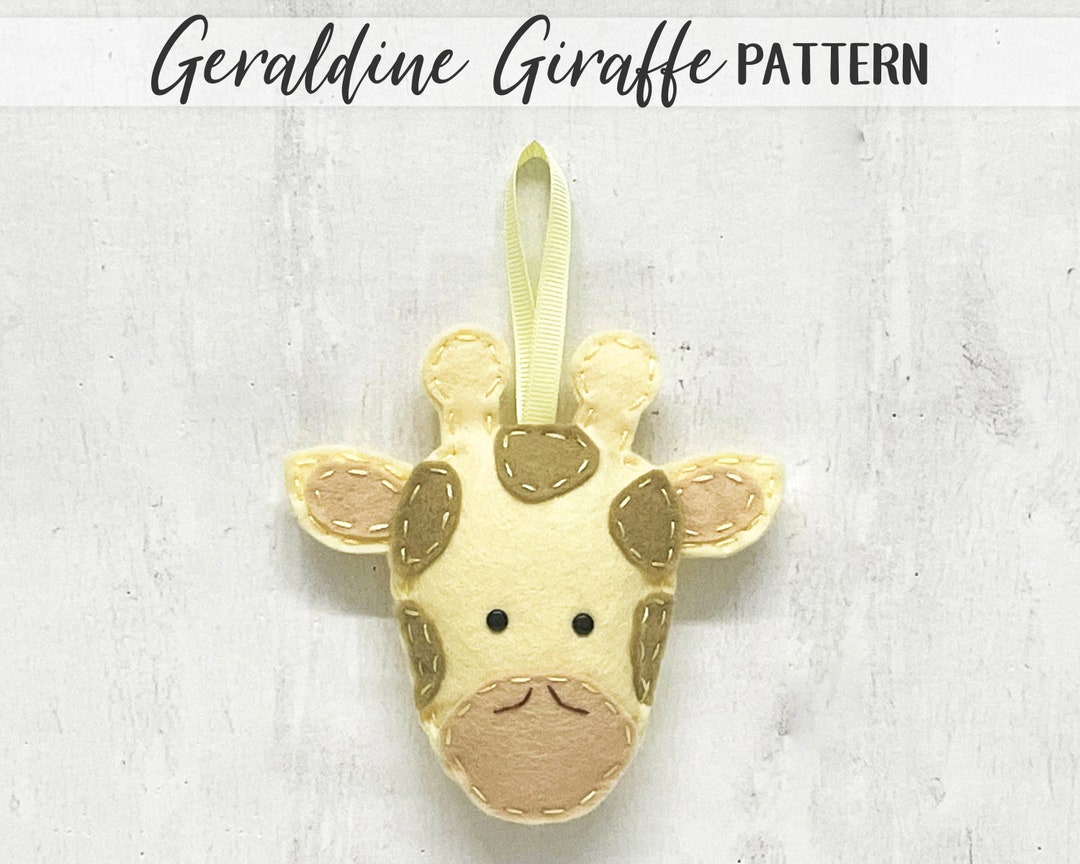 PDF Pattern for Geraldine Giraffe, Felt Sewing Pattern, Full ...