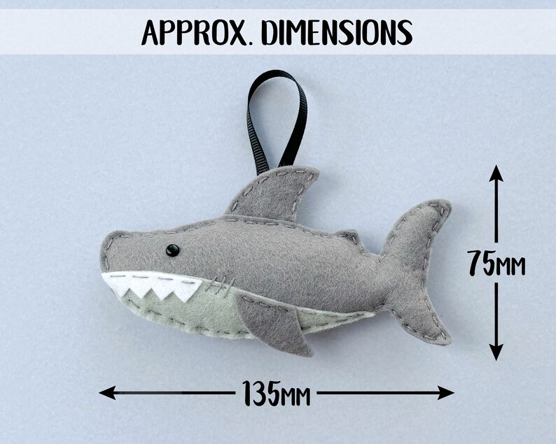 PDF Pattern for Sergio Shark, Felt Shark Sewing Pattern, Full ...