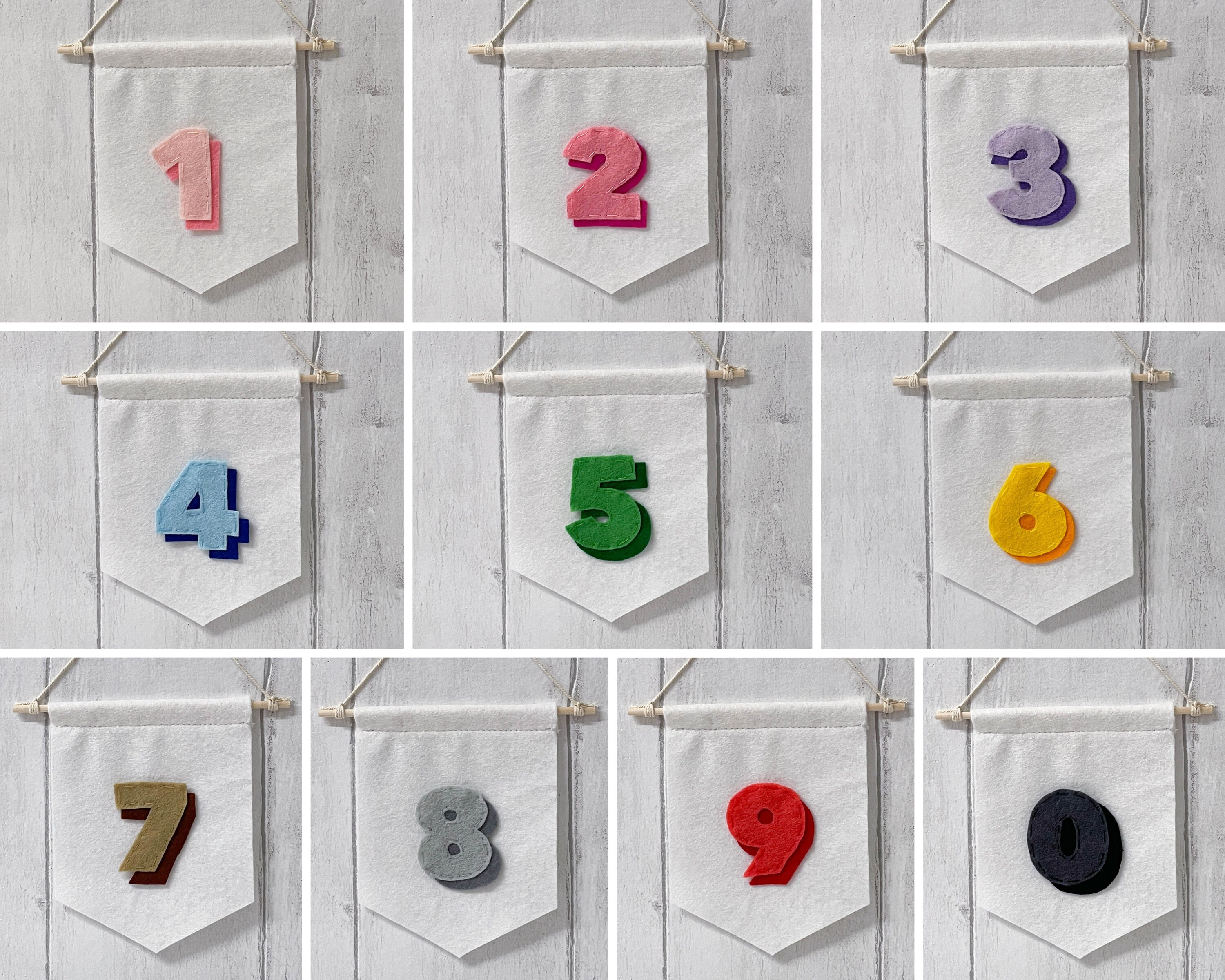 Felt Alphabet Mini Banner Flag Initial Banner Flag 4 - Etsy