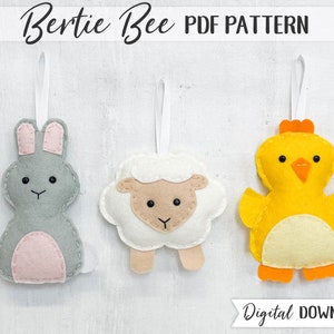 PDF Pattern for Spring Trio Felt Sewing Pattern Full - Etsy