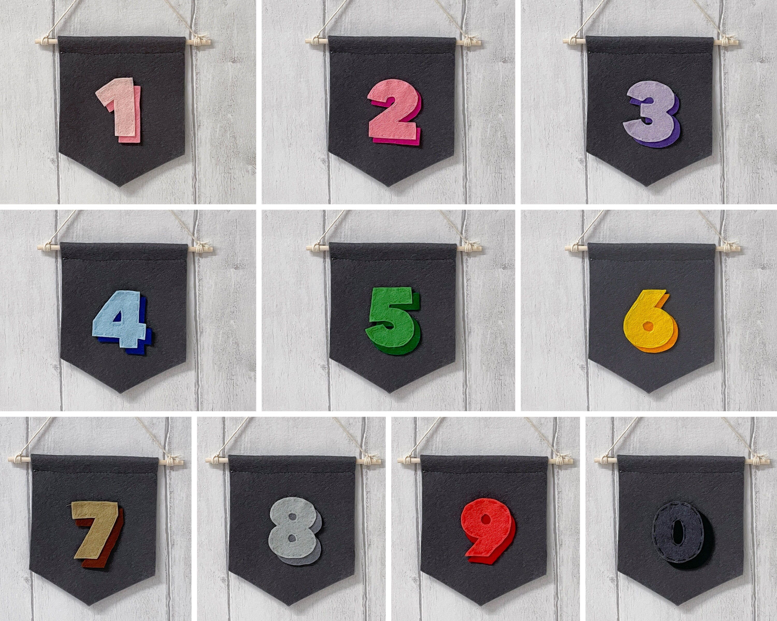 Felt Alphabet Mini Banner Flag Initial Banner Flag 4 - Etsy