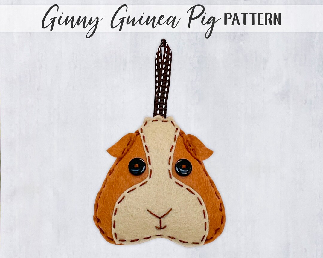 PDF Pattern for Ginny Guinea Pig, Felt Sewing Pattern, Full ...
