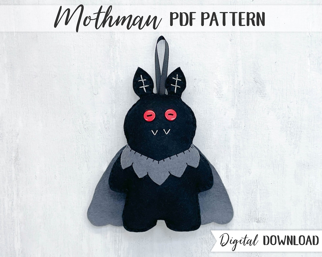 Felt Mothman Sewing Pattern: DIY Home Decor (PDF Pattern) - Etsy