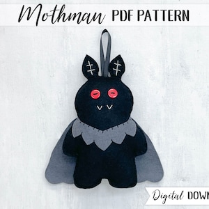 Felt Mothman Sewing Pattern: DIY Home Decor (PDF Pattern) - Etsy