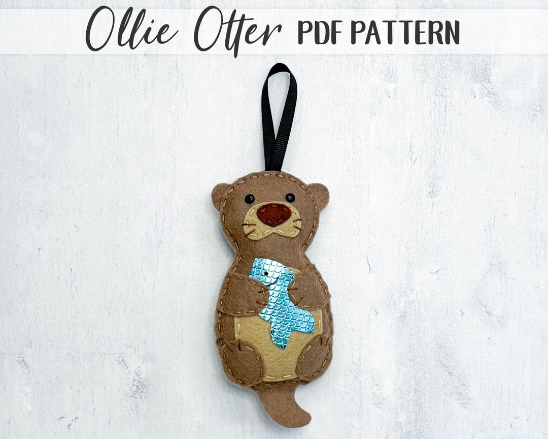 PDF Pattern for Ollie Otter, Felt Sewing Pattern, Full Instructions ...