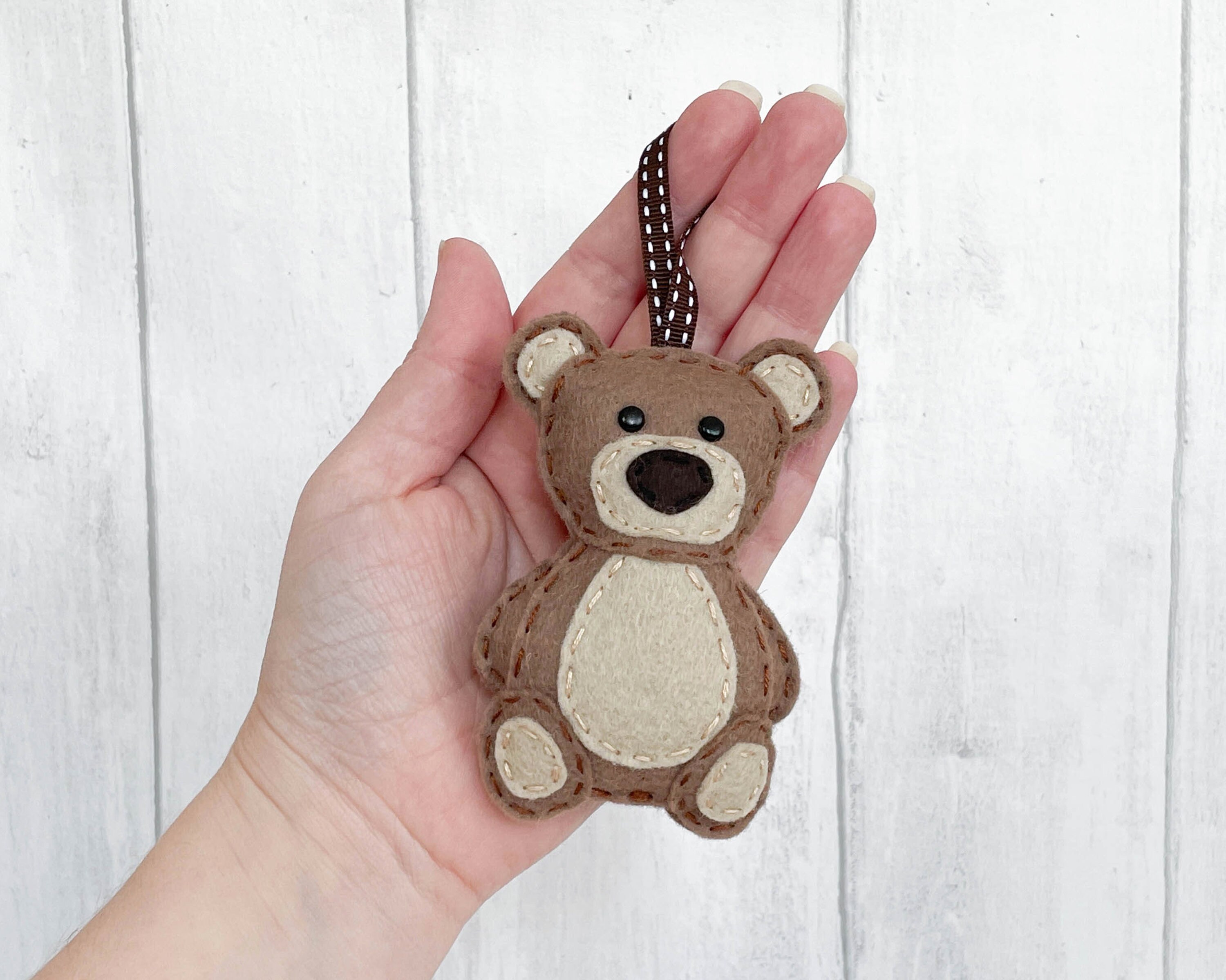 PDF Pattern for Teddy Bear, Felt Sewing Pattern, Full Instructions ...