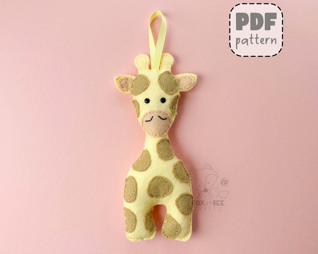 PDF Pattern for Gerald Giraffe, Felt Sewing Pattern, Full Instructions ...