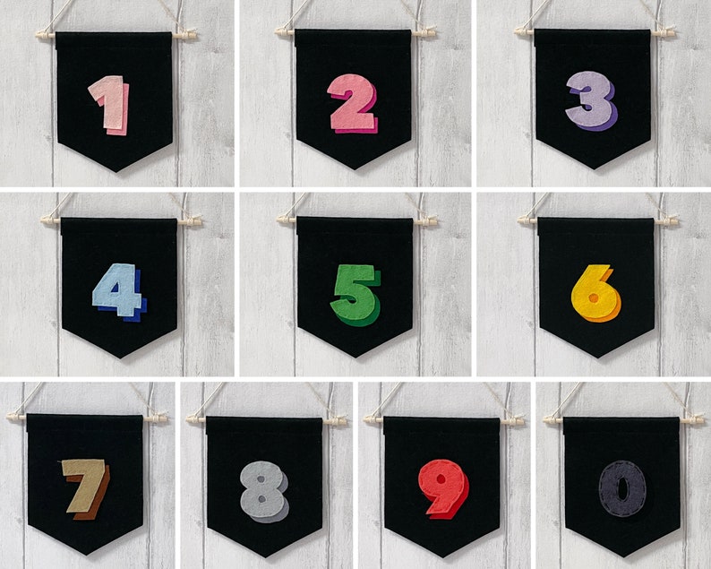 Felt Alphabet Mini Banner Flag Initial Banner Flag 4 - Etsy