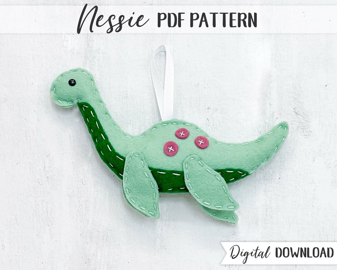 Felt Nessie Sewing Pattern: Loch Ness Monster Ornament (PDF Pattern) - Etsy