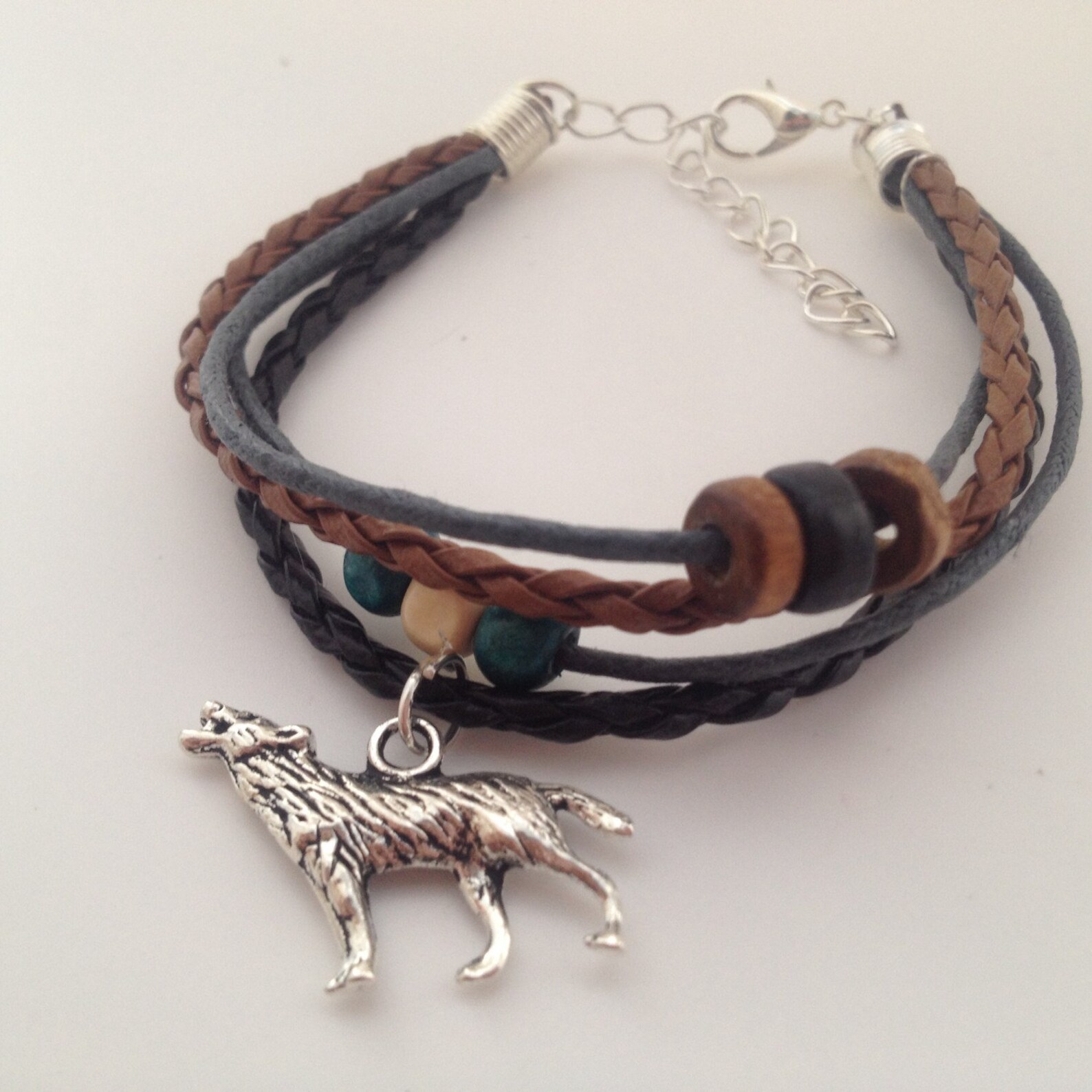 WOLF Bracelet Bohemian Bracelet Tribal Bracelet Boho - Etsy UK