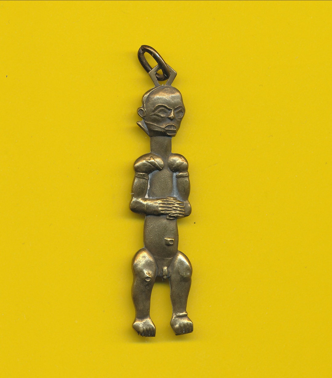Art Deco Bronze Amulet Charm Medal Pendant Representing a Totem , the ...