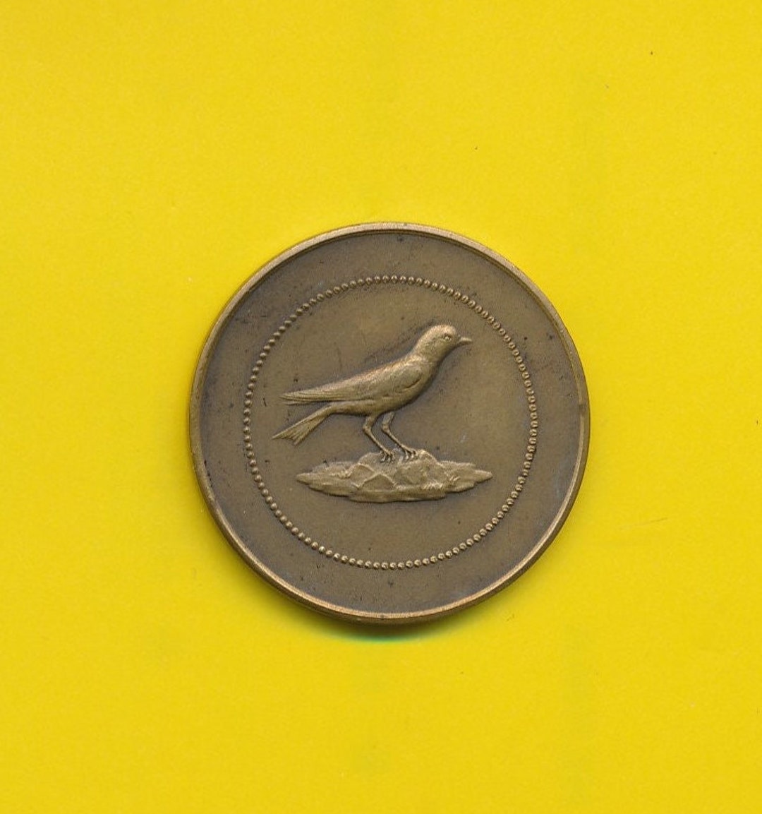 Antique Bronze Art Medal Bird Canary First Paris - Etsy