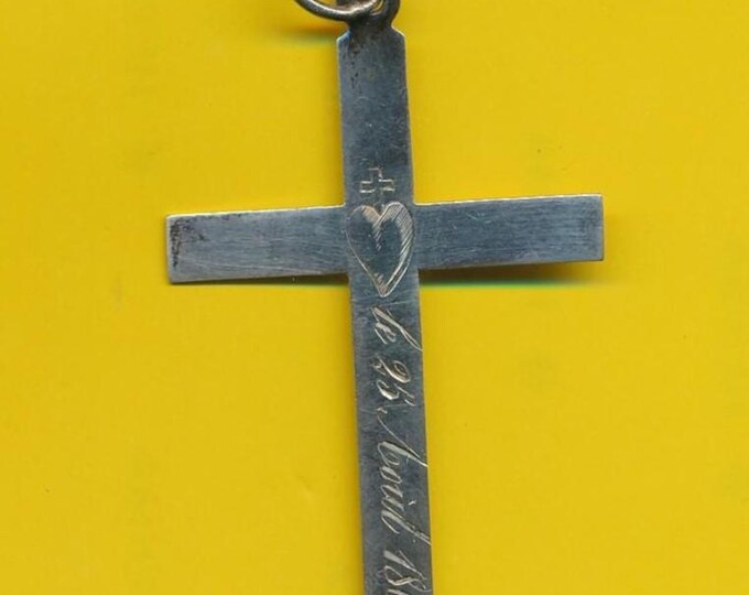 Antique Sterling Silver Sister-nun Religious Cross Pendant Dated of ...