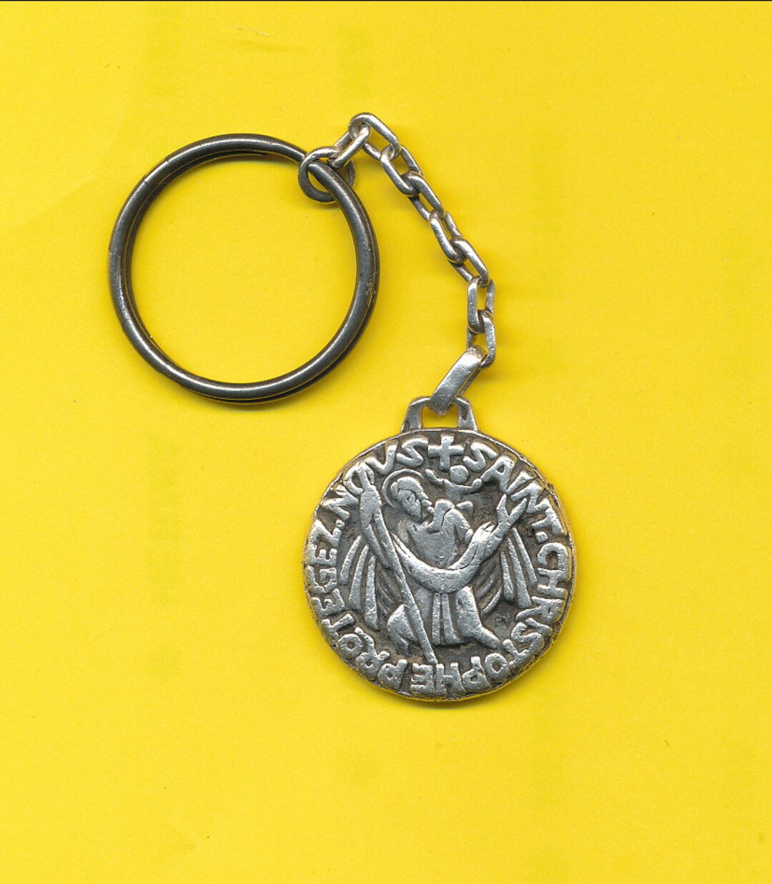 Art Deco Silver Charm Religious Medal Pendant St Christopher by Fernand ...
