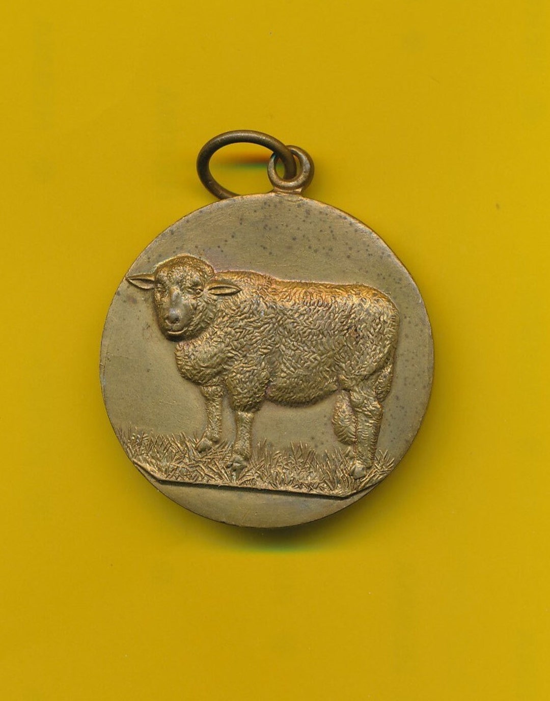 Art Medal Large Bronze Pendant Medal Representing a Sheep - Mutton (ref ...