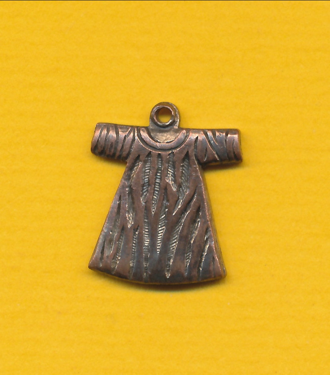 Antique Silvered Charm Religious Medal Pendant the Holy Tunic Relics ...