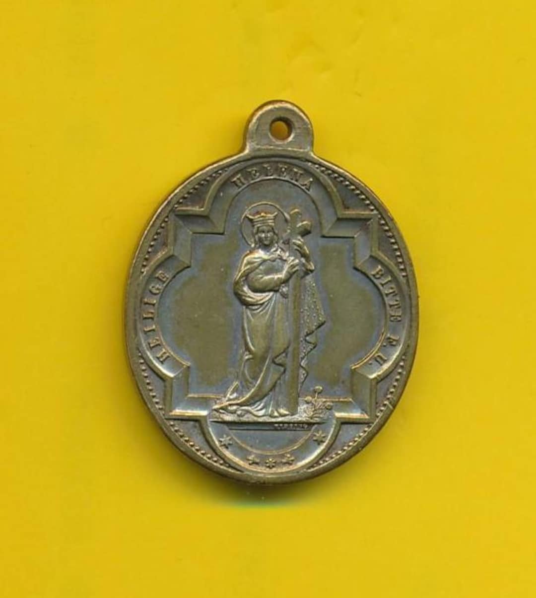 Antique Bronze Charm Religious Medal Pendant the Holy Tunic Relics ...