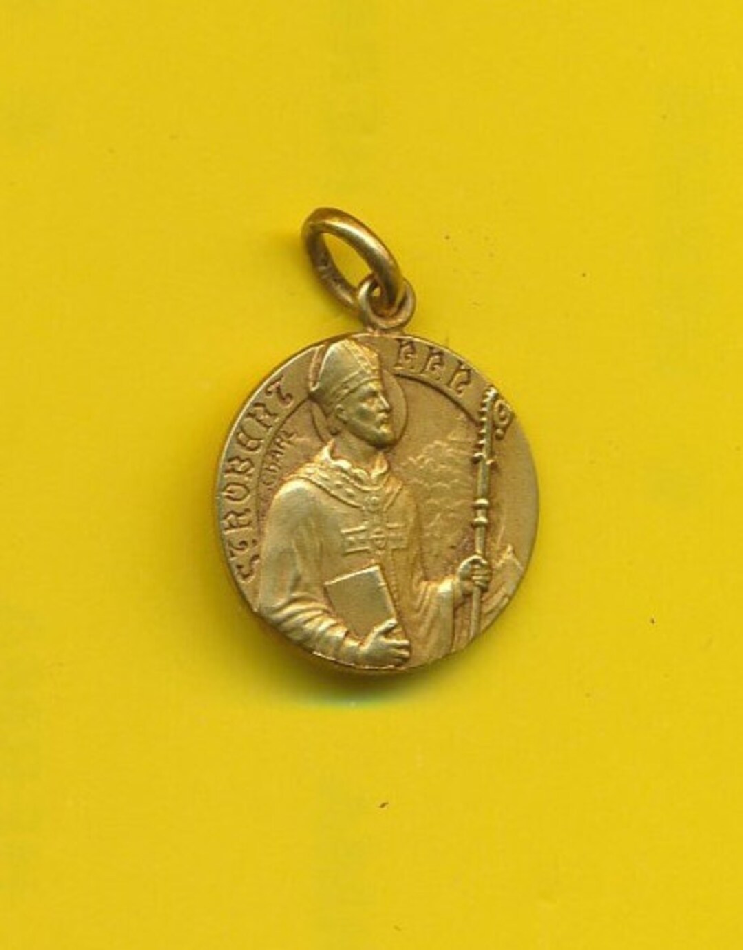 Antique Gold Plated Charm Religious Medal Pendant St Robert - St ...