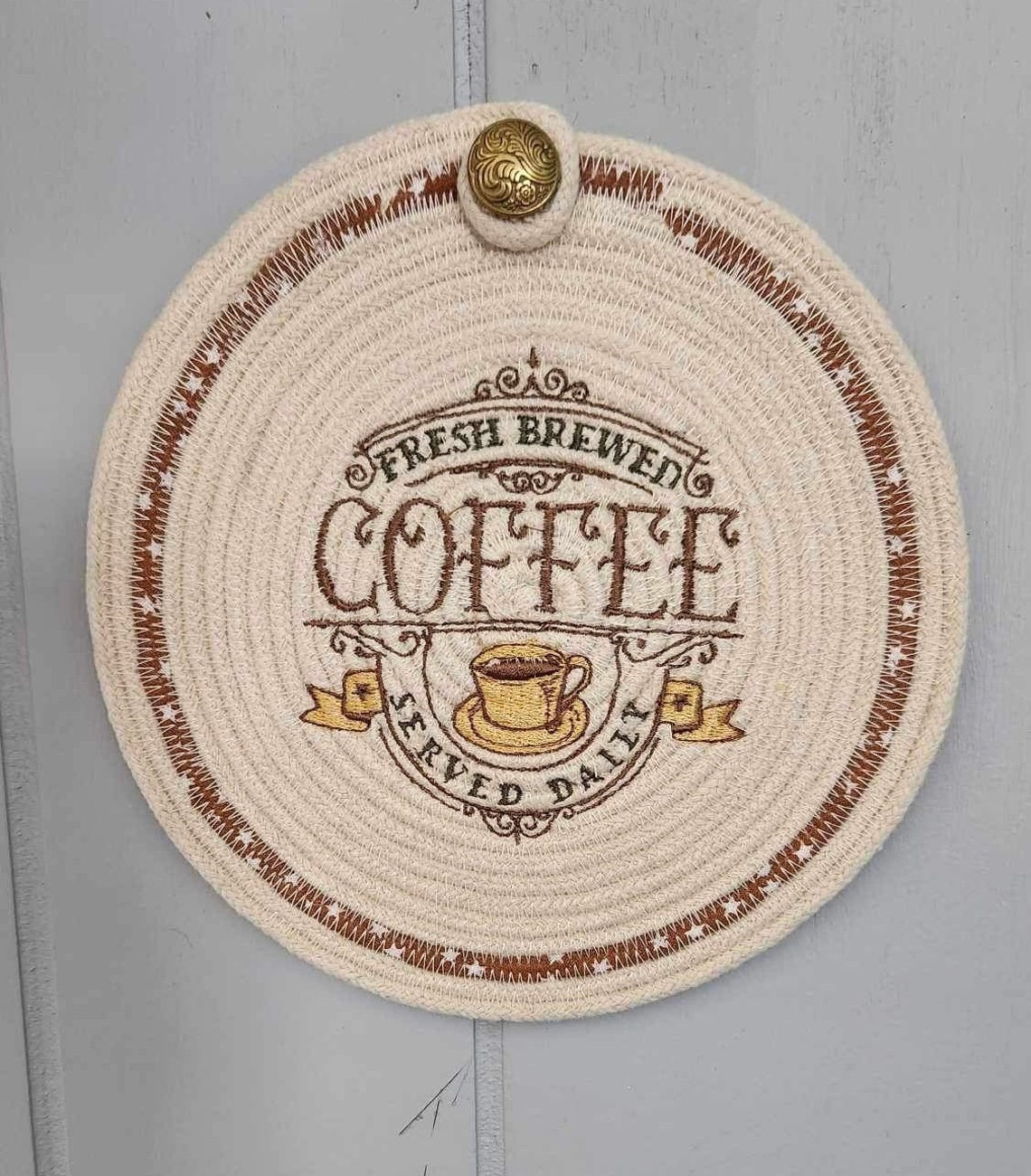 Coffee Lovers Wall Hanging W/ Coasters - Etsy