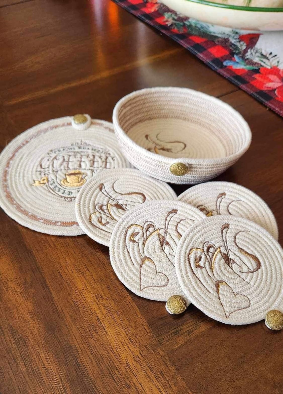 Coffee Lovers Wall Hanging W/ Coasters - Etsy