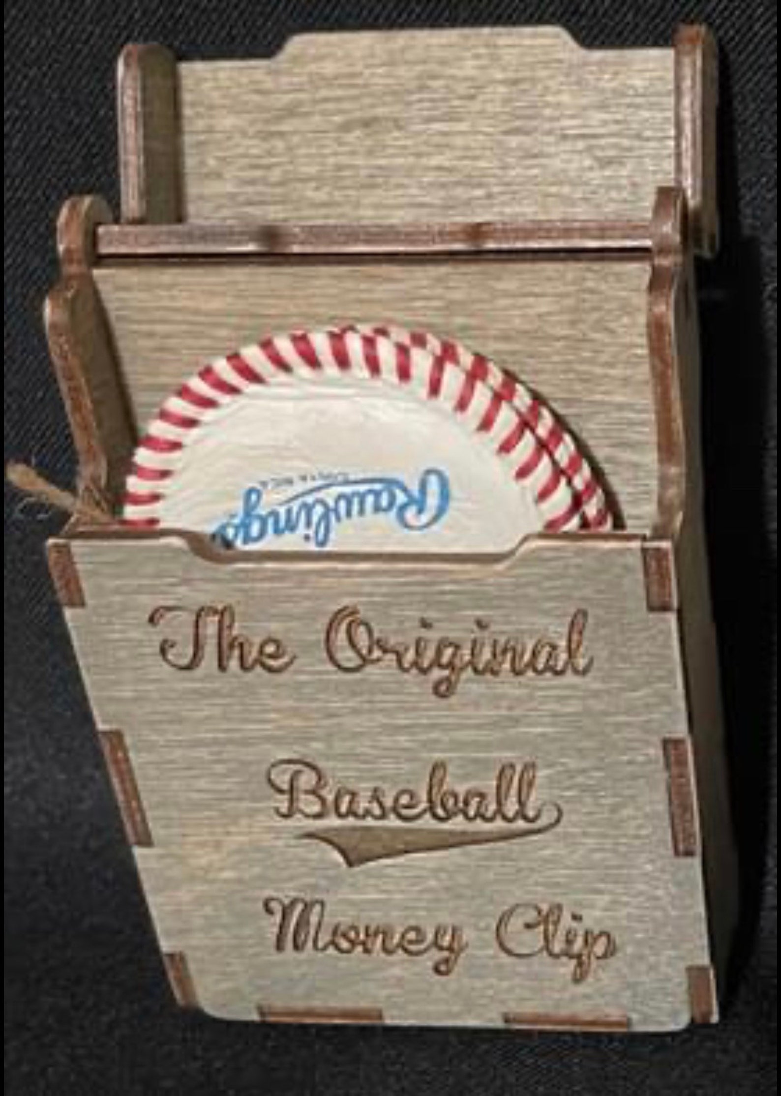 Baseball Money Clip- Made With a Baseball Money Clip- Wooden Boxed ...
