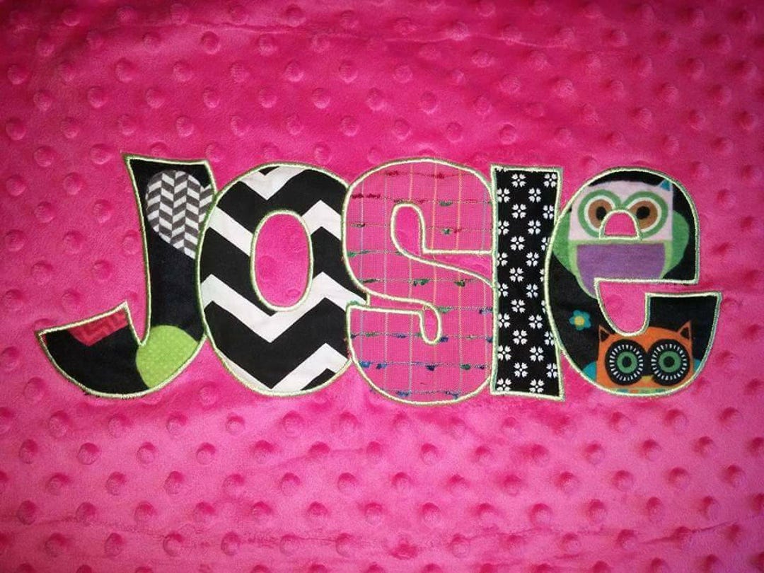 Personalized Embroidered Applique Pillowcase. Minky, Flannel, or Cotton ...