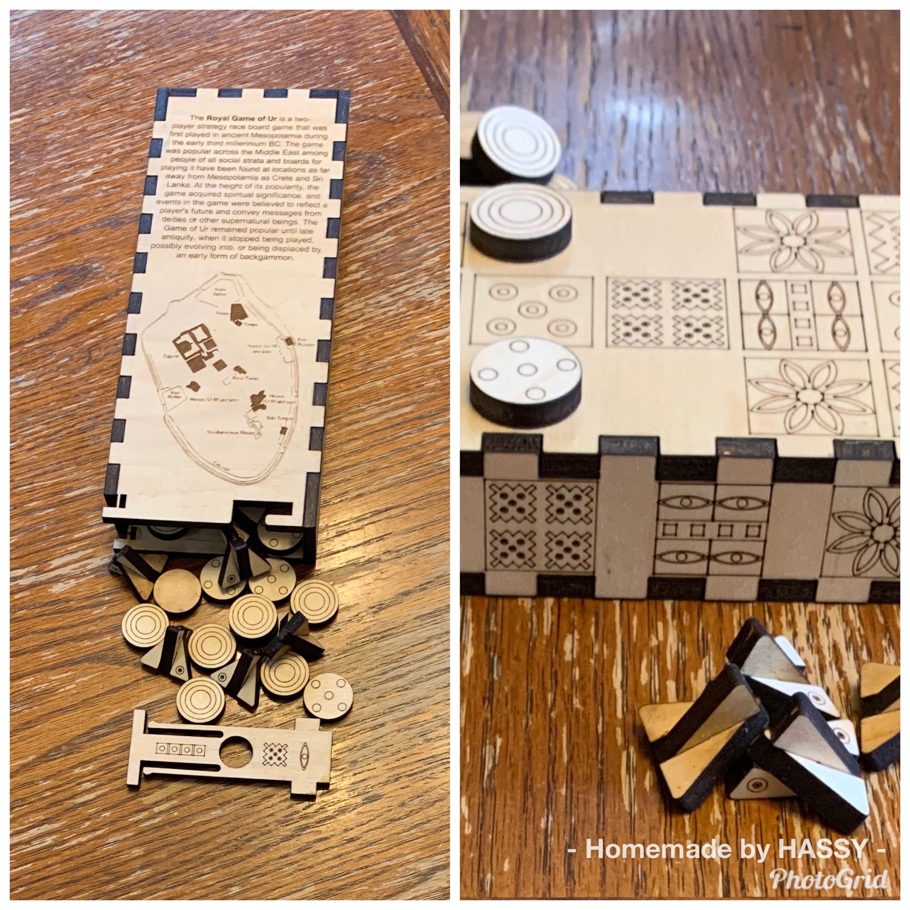 Royal Game of Ur DIGITAL SVG FILE for Glowforge No Physical | Etsy UK