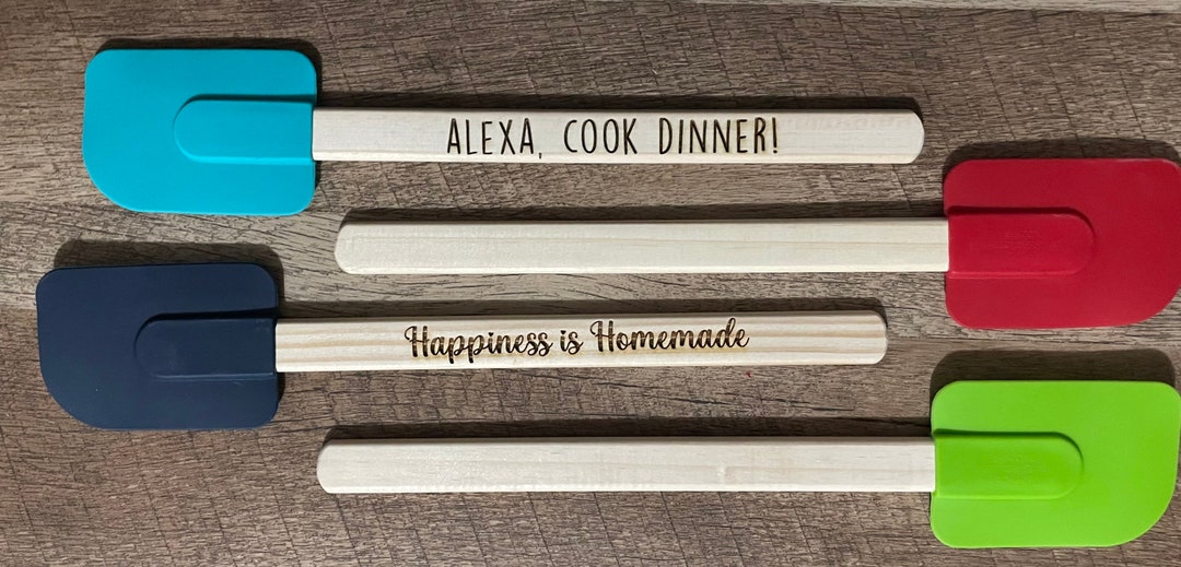 Personalized Engraved Spatula Rubber Spatula Custom Engraved - Etsy