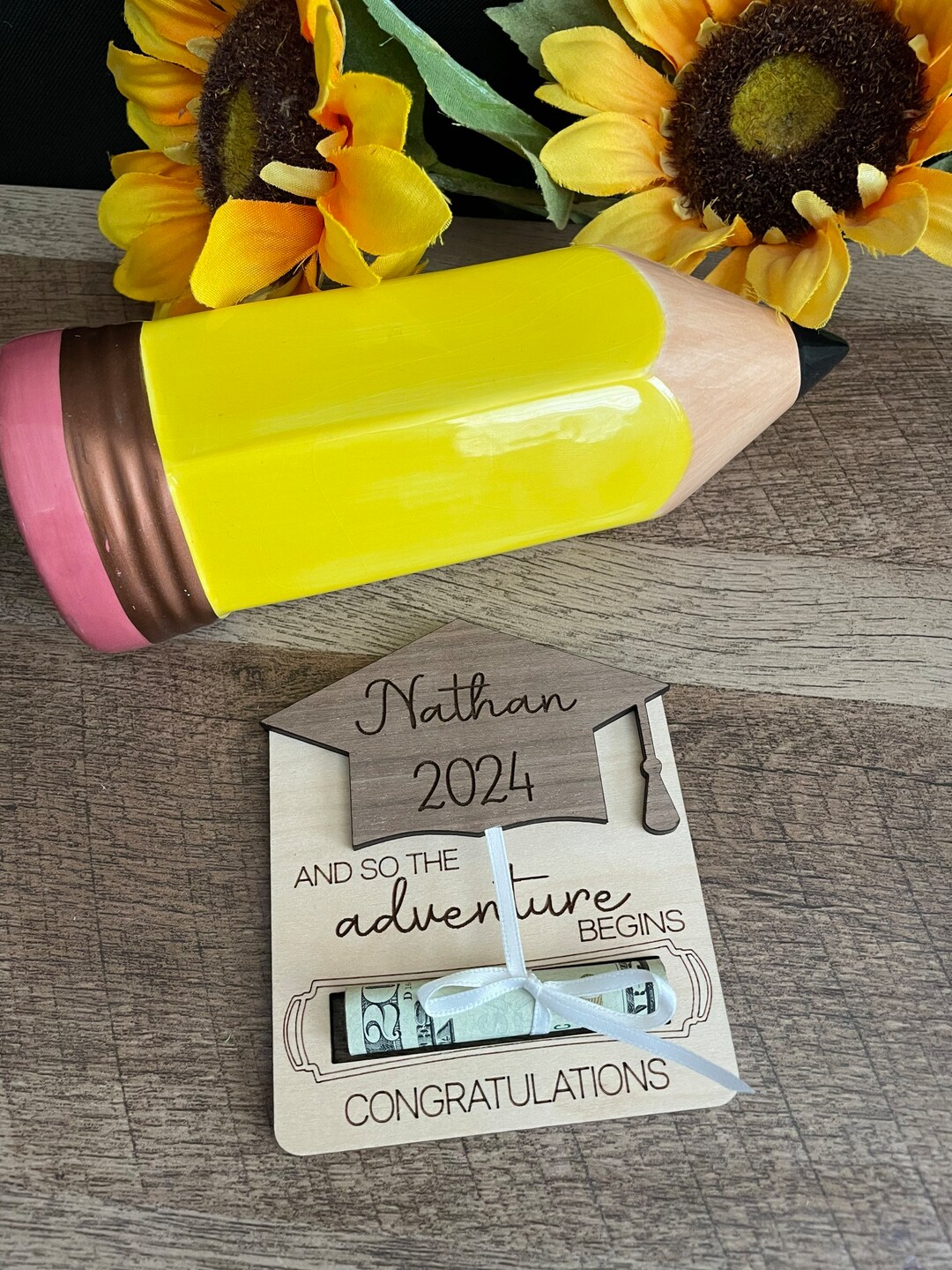 Graduation Money Gift Card Holder-diploma Gift Cad Holder- Wooden ...