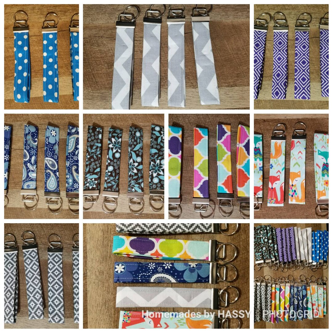 Fabric Key Fob Key Fob Personalized Key Fob Key Holder Key Chain - Etsy