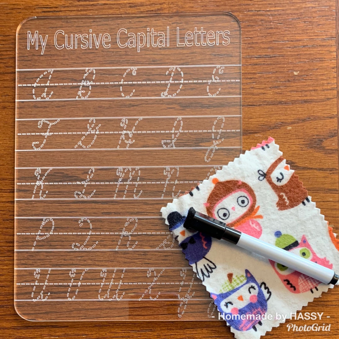Learn to Write Trace Letter Digital File: Acrylic Dry Erase Marker ...