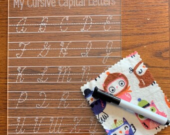 Learn to Write Trace Letter Digital File: Acrylic Dry Erase - Etsy