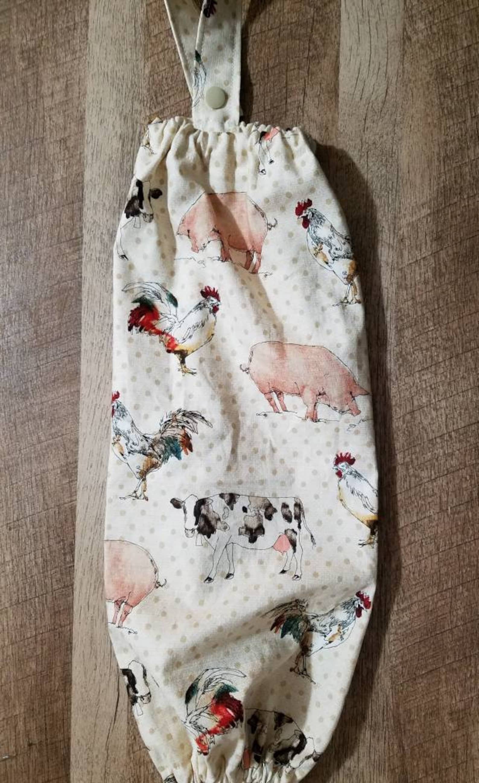 Farm Theme Grocery Bag Holder - Plastic Bag Holder - Bag Dispenser ...