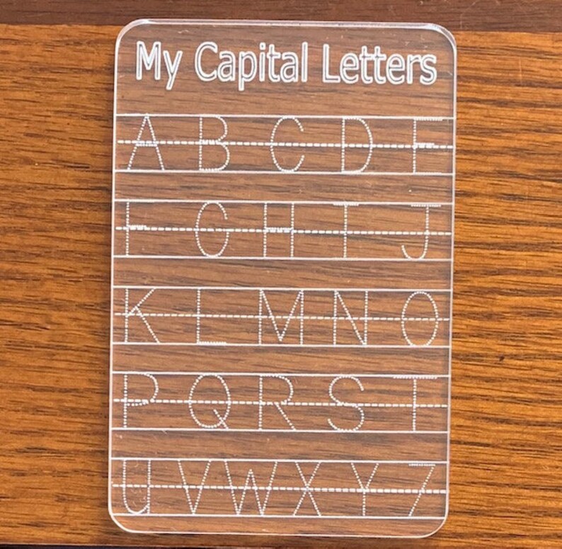 Learn to Write Trace Letter Digital File: Acrylic Dry Erase Marker ...