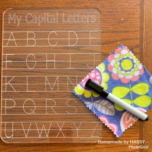 Learn to Write Trace Letter Digital File: Acrylic Dry Erase Marker ...