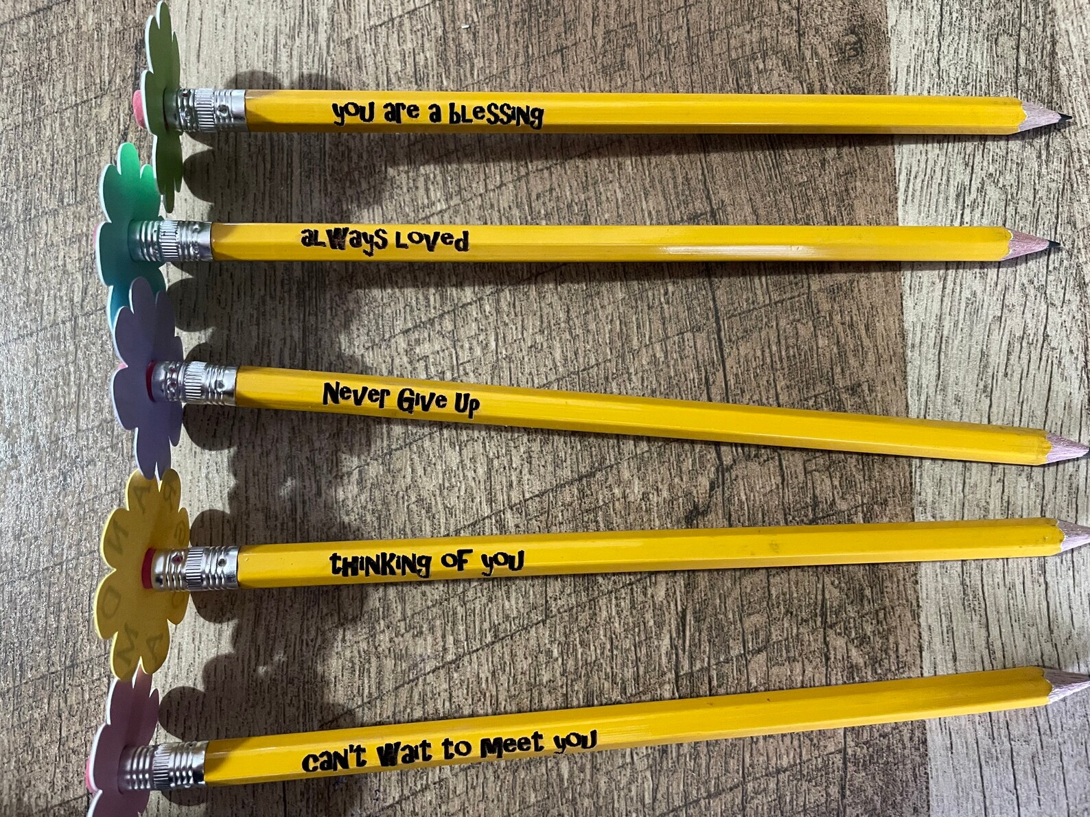 Paper Pencil Toppers Teacher Gift Teacher Thank You Gift | Etsy