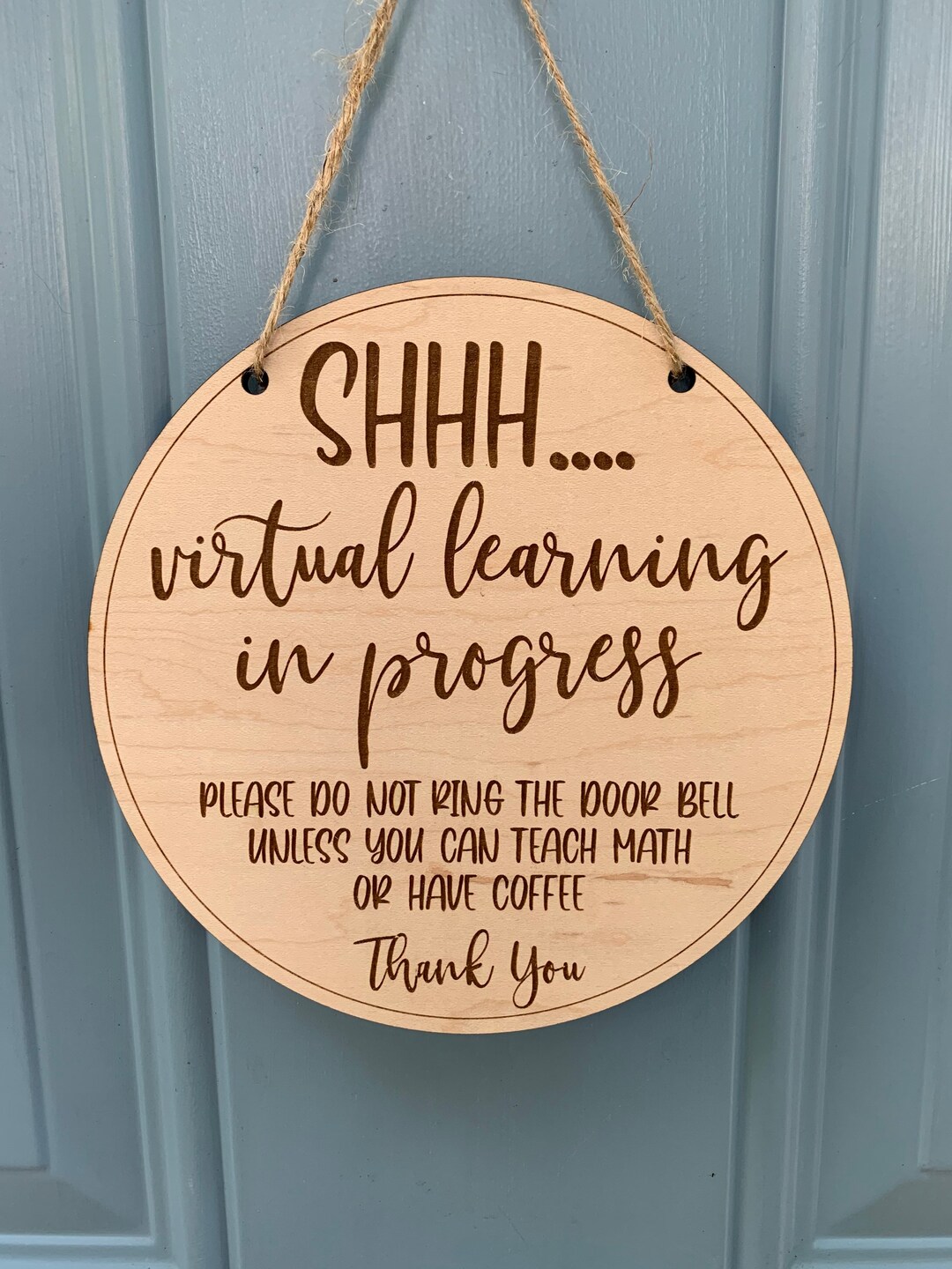 Distance Learning Door Sign/virtual Learning Door Sign/funny Online ...