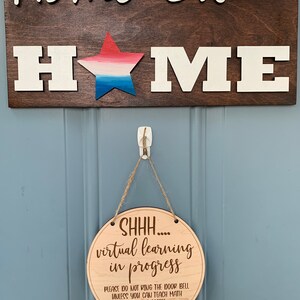 Distance Learning Door Sign/virtual Learning Door Sign/funny Online ...