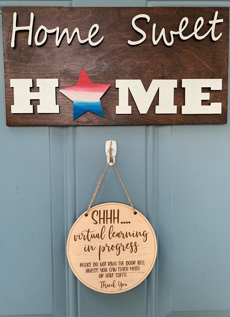 Distance Learning Door Sign/virtual Learning Door Sign/funny | Etsy